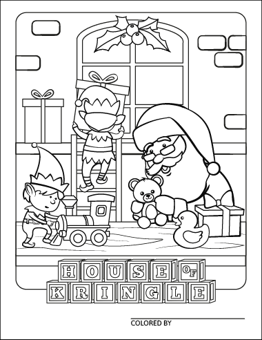 free santas workshop coloring pages